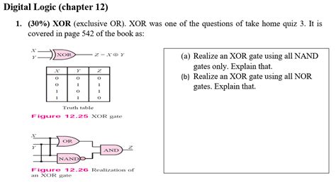 Solved XOR Exclusive OR XOR Was One Of The Questions Of Chegg