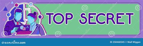 Text Caption Presenting Top Secret Word Written On Telling Someone