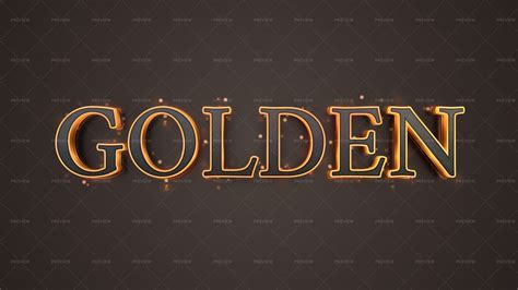 Golden Text Effect - Graphics | Motion Array
