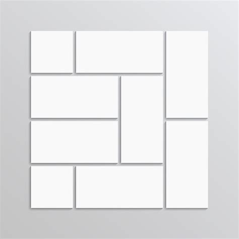 Premium Vector Collage Layout Grid Photo Mood Board Template Mosaic