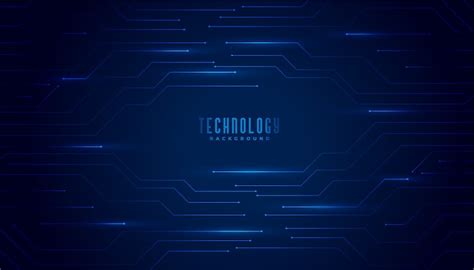 세련된 파란색 기술 회로도 라인 배경 무료 벡터