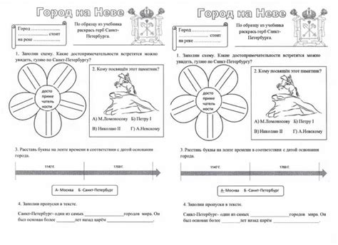 Рабочий лист к уроку окружающего мира по теме Город на Неве 2 класс УМК Школа России