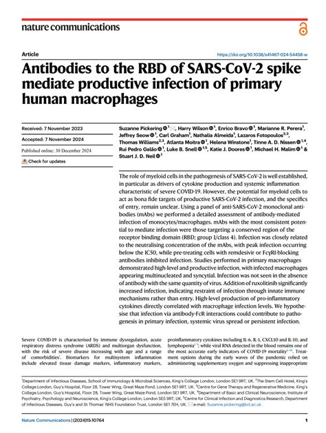 Pdf Antibodies To The Rbd Of Sars Cov 2 Spike Mediate Productive