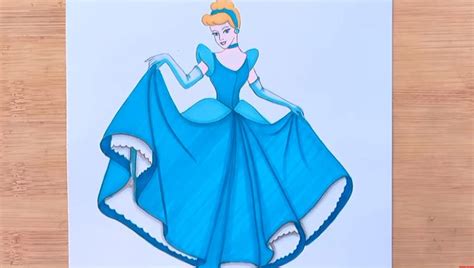 How To Draw Cinderella Step By Step HTFunny Com