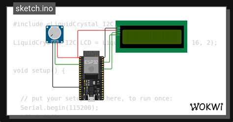 Potensiometer Lcd Wokwi ESP STM Arduino Simulator