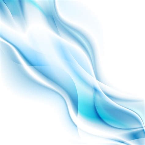 Premium Vector Abstract Bright Blue Smooth Flowing Waves On White Background Vector Design