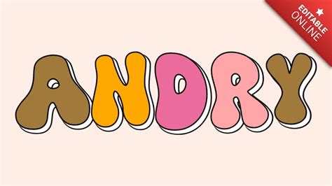 Andry Retro Hippie Soul Style Text Effect Generator