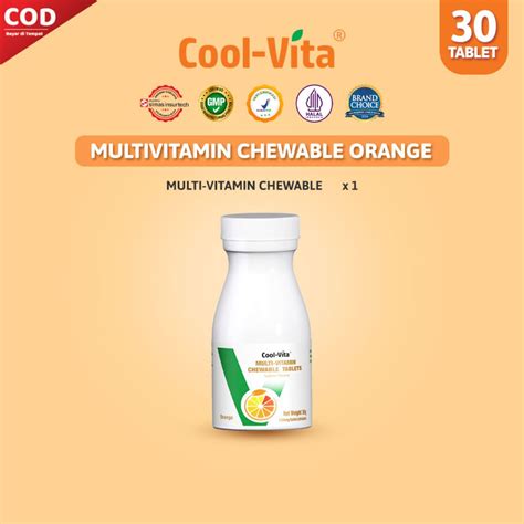 Special Membership [30 Tablets] Coolvita Multivitamin Chewable Tablet Orange Flavor Food