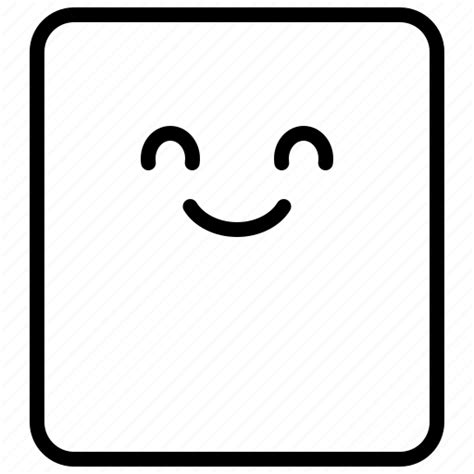 Emoticon Expression Face Happy Rectangle Smile Icon Download On Iconfinder