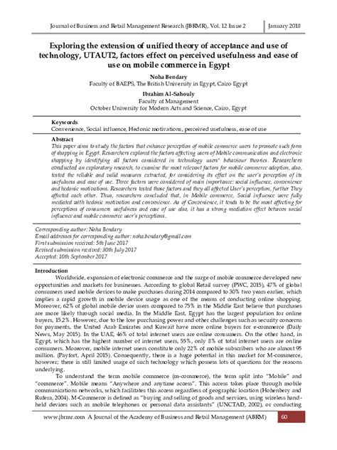 Pdf Exploring The Extension Of Unified Theory Of Acceptance And Use