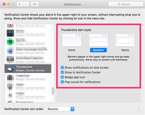 how to disable new message from from popping up in thunderbird on a