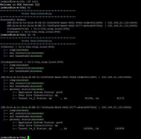 useful commands for troubleshooting vmware hcx