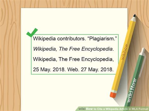 The Best Way To Cite A Wikipedia Article In MLA Format WikiHow