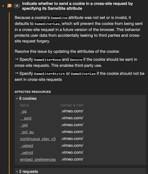 notices in console about cookies · issue 482 · vimeo player js · github