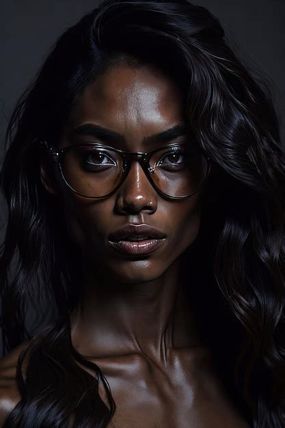 Premium Ai Image Exotic Super Model In Her 20s With Full Eyes Perfect Face With Long Wavy