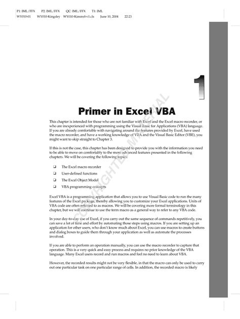 Fillable Online Primer In Excel Vba Fax Email Print Pdffiller