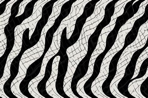Premium Photo Vector Seamless Pattern Abstract Op Art Texture With Bold Monochrome Wavy