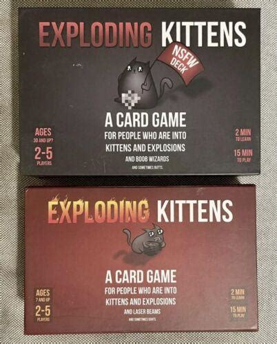 Exploding Kittens Nsfw Original W Kickstarter Meowing Box By The Oatmeal
