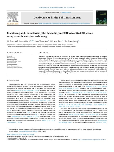 Monitoring And Characterizing The Debonding In Cfrp Retrofitted Rc