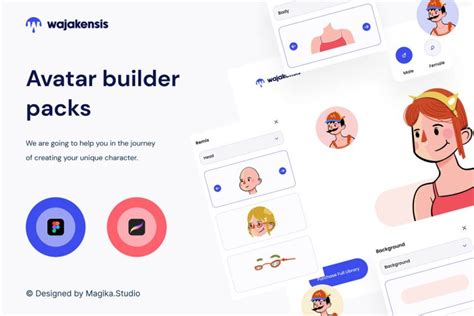 Avatar Builder Packs 可以构建48000 种独特组合的头像生成器包 格外视觉uiguicn 国外高品质设计素材共享网