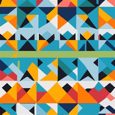 Premium Vector Seamless Geometric Pattern With Repeating Shapes