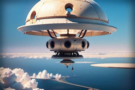외계인 비행 접시 ufo 우주선 ufo 고급 문명 항공기 바탕 화면 배경 프리미엄 사진