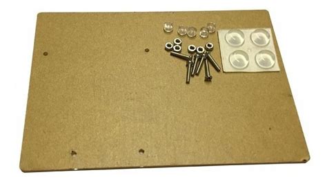 Base Acrílica para Fixação de Arduino Uno e Protoboard Furos Eletrogate anos