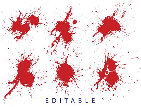 Set Of Isolated Horror Blood Splatter 35081735 Vector Art At Vecteezy