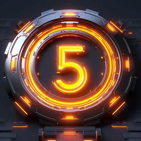 Premium Photo Glowing Digit Number On The Gui