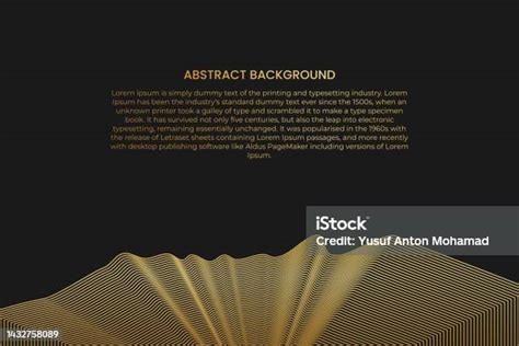 골드 라인 파동이있는 추상적 인 배경 럭셔리 스타일 기술 패턴 곡선 물결 모양의 선 부드러운 줄무늬 0명에 대한 스톡 벡터 아트 및 기타 이미지 Istock