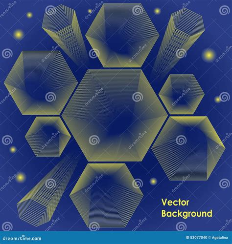 Hexagon Design Vector Backround Stock Vector Illustration Of Striped Lines