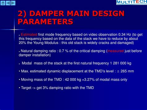 Ppt Tuned Mass Damper On A Concrete Stack Experience After One Year