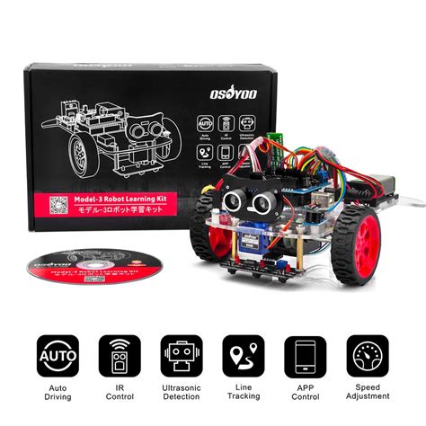 osoyoo model 3 robot car diy starter kit for arduino uno remote