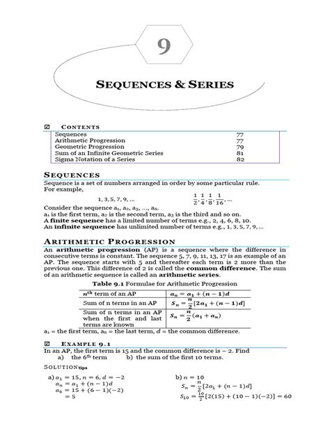 Series And Sequences Pdf Sequence Summation