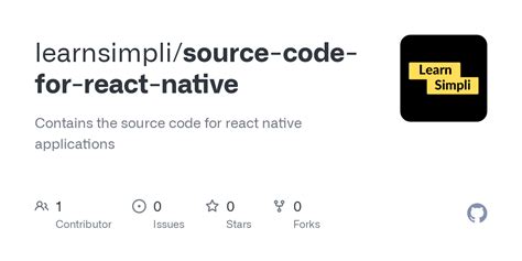 Github Learnsimplisource Code For React Native Contains The Source
