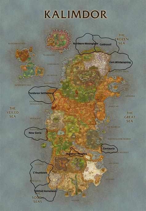 Kalimdor Map Color 2018