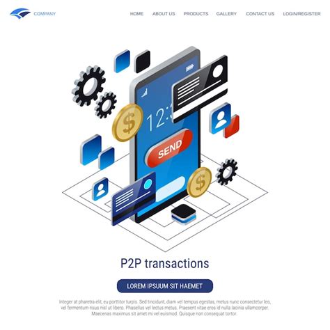 Premium Vector P2p Transactions 3d Isometric Vector Concept Illustration