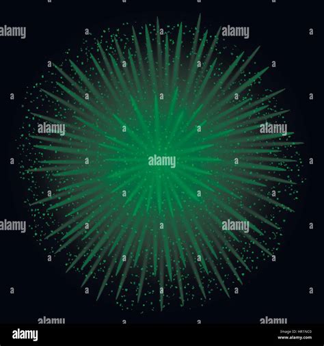 Green Realistic Fireworks Stock Vector Image And Art Alamy