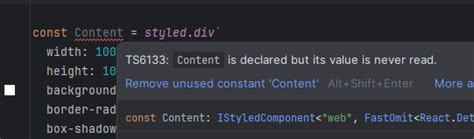 How Do I Make The Unused Variable Ts Error Less Alarming Red Underline