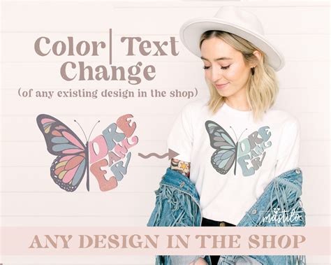 Color Text Change Of Any Existing Design In The Shop Etsy