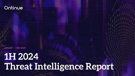 Ontinue Publishes 1h 2024 Threat Intelligence Report Ouafae Hannaoui Posted On The Topic