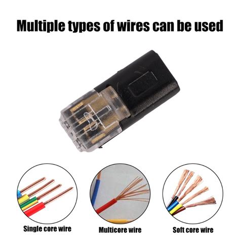5pcs Double Wire Plug In Connector 2 Pin Pluggable Led Wire