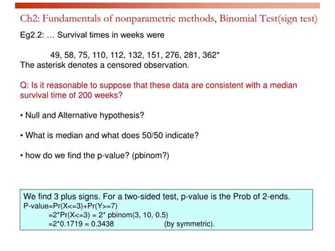 PPT STT430 530 Nonparametric Statistics PowerPoint Presentation Free Download ID 4438762