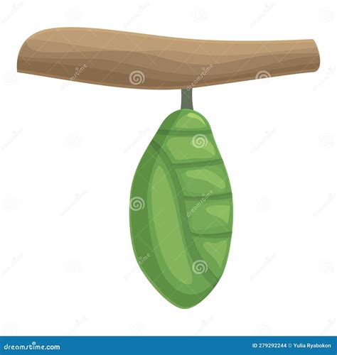 Branch Cocoon Icon Cartoon Vector Natural Leaf Stock Vector Illustration Of Mulberry Plant