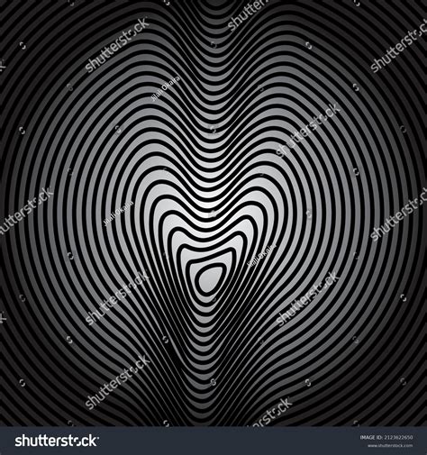 Geometrical Optical Illusion Background Wavy Lines Stock Vector Royalty Free 2123622650