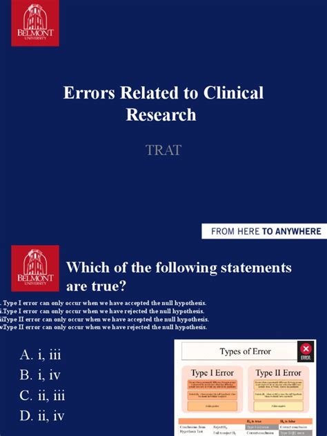Errors Related To Clinical Research Trat Download Free Pdf Type I