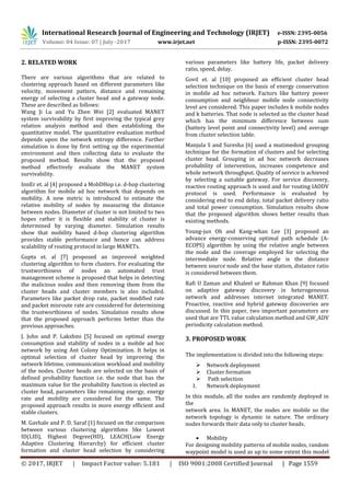 Optimum Relay Node Selection In Clustered MANET PDF