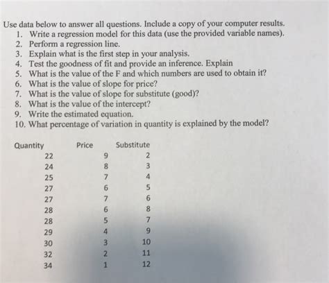 solved use data below to answer all questions include a