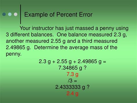 Ppt Percent Error P 38 Powerpoint Presentation Free Download Id