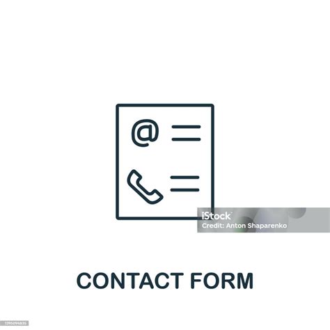 고객 서비스 컬렉션의 연락처 양식 아이콘입니다 간단한 라인 요소 템플릿 웹 디자인 및 인포 그래픽을위한 연락처 양식 기호 건의함에 대한 스톡 벡터 아트 및 기타 이미지